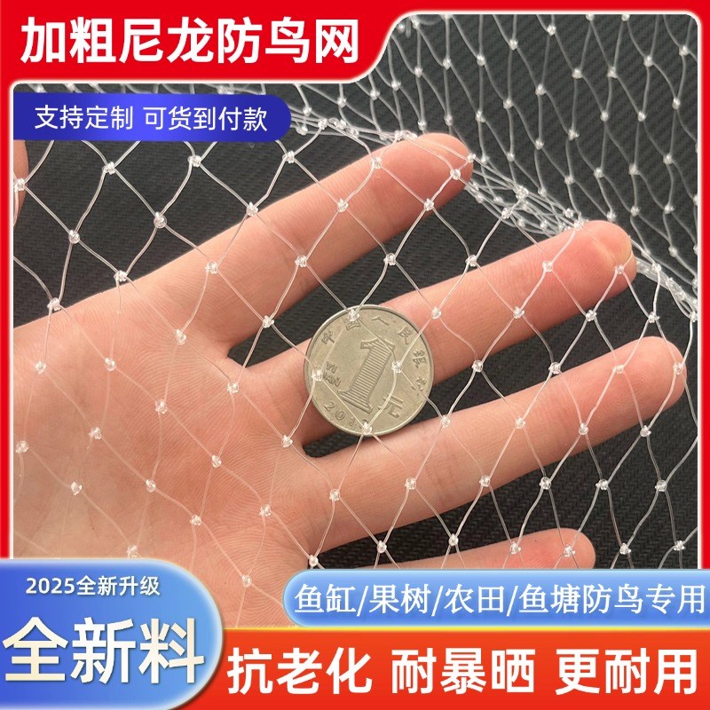 农用防鸟网樱桃葡萄农用家用天网果树防鸟网防鸟围栏户外大棚防鸟