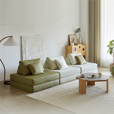 九层糕沙发意式极简模块榻榻米懒人豆腐块双面科技皮方块沙发组合