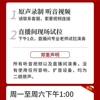 虎丘牌明清老红木二胡乐器专业演奏苏州厂家直销高级初学胡琴9260