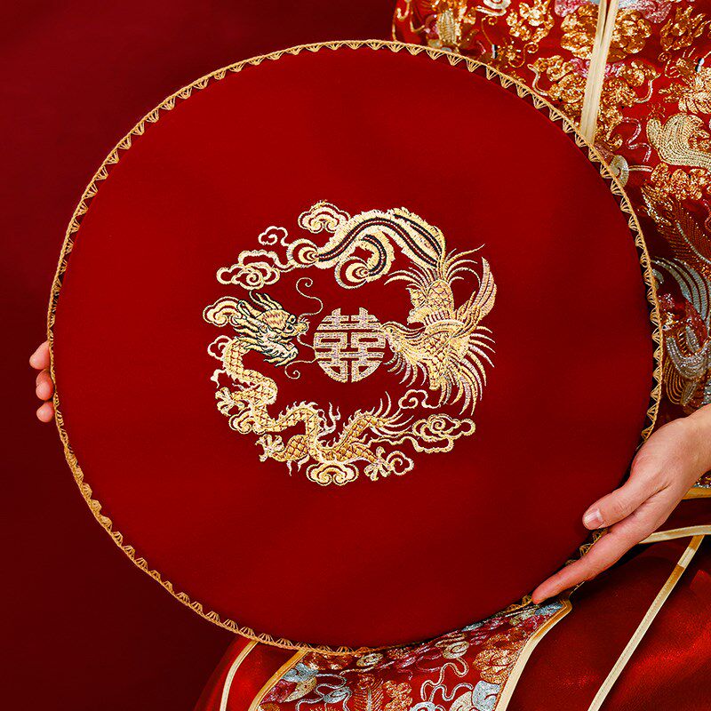 结婚跪垫一对坐福垫新郎新娘磕头敬茶改口跪拜垫子喜垫婚庆用品
