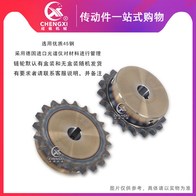 SCS高品质成型孔链轮4分21齿 08B21T外径89.7 精车内孔键槽顶丝