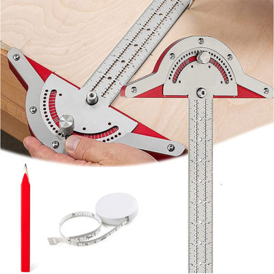 Woodworkers Edge Rule 木工尺边缘尺角度尺木工设计尺公英制卷尺