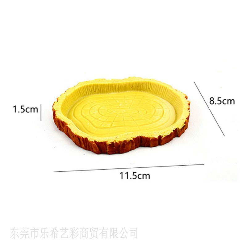爬虫爬宠箱仿真岩石造景深水盆食盆陆龟蜥蜴蛇饮水盆泡澡盆乌龟缸