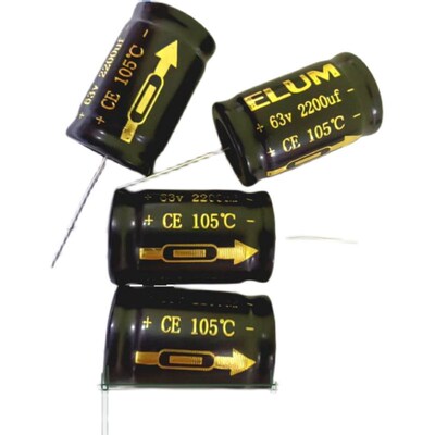 黑金63V2200UF 2200UF63V全新原装卧式轴向音频音响电容器22*36
