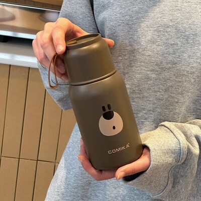 comika胖墩杯呆萌简约保温杯大学生男女生高颜值便携式水杯不漏水