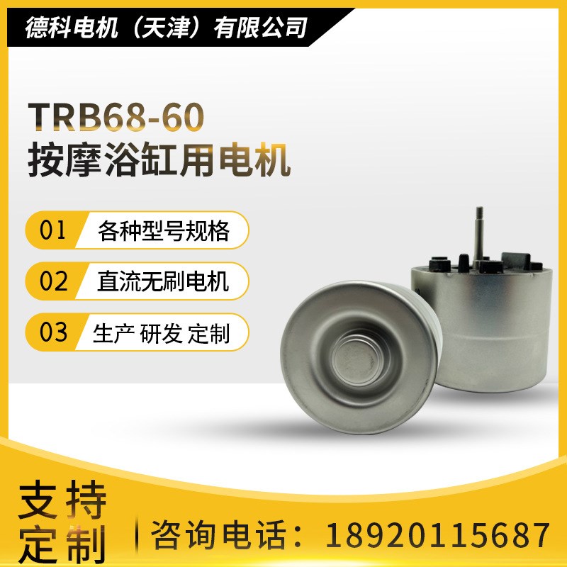 冲浪式按摩浴缸用电机TRB68-60无刷直流电机外置驱动器厂家