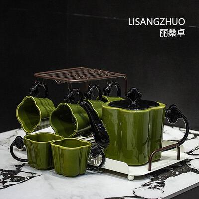 陶瓷客水杯套装家用客颜厅待茶具壶茶壶茶杯精LSZ0000J致杯具高值