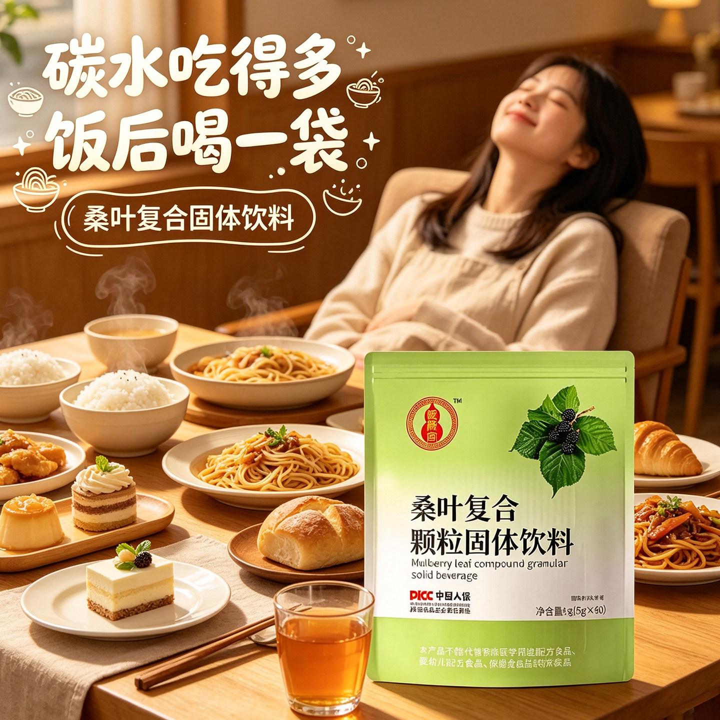 溪瀛堂血糖稿适用桑叶黄精复合固体饮料草本精华袋装中式养生冲饮