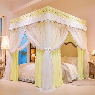 落地公式光床幔床帘一体遮式宫廷帐篷主风全罩式尘家用卧室蚊WEM