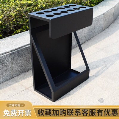 金属烤漆雨伞架轻奢售房部4S店12孔酒店大堂创意伞收纳架定制LOGO