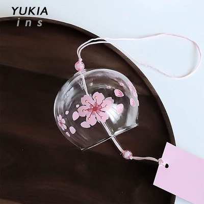 叮咚叮当 叩响一个人的名字江户风情桜花小风铃中古玻璃vintage