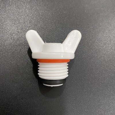 PPP塑料丝堵4分6分1/2外丝堵头20 丝堵内牙塑料管堵管帽配件带圈