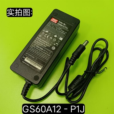 明纬电源适配器GST60A12-P1J 60W 12V5A工业驱动电源GS60A 配线