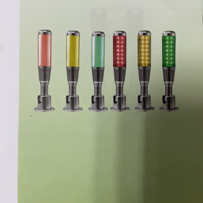 胜蓝SIRON折弯常亮带蜂鸣NPN 3色DC24V 正负LED信号灯D021-A-B-P