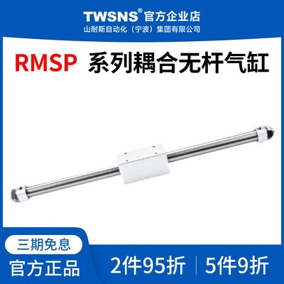 TWSNS耦合无杆气缸RMSP缸径16/20/25行程50/500/700/800/900