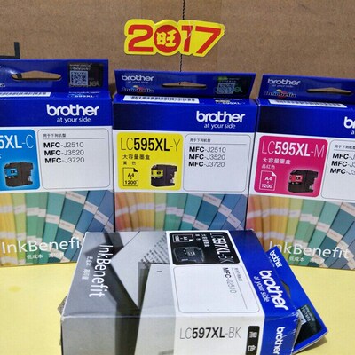 原装兄弟Brother LC597XLBK 595XL大容量墨盒适用MFC-J2510打印机