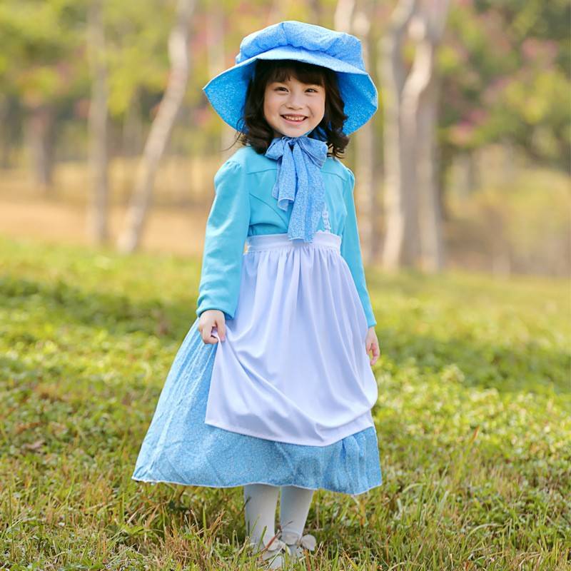 2026新款亲子户外活动服装体验田园农场野炊cosplay装浅蓝