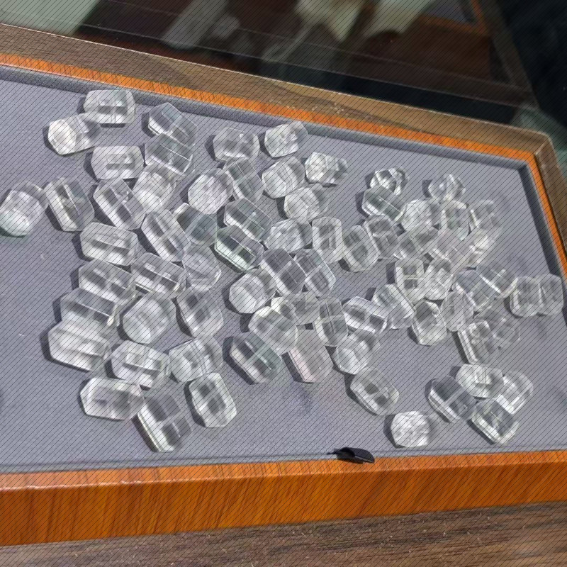 白色双尖饰品白六柱横通孔手链diy配件散珠冰透直配饰散珠三
