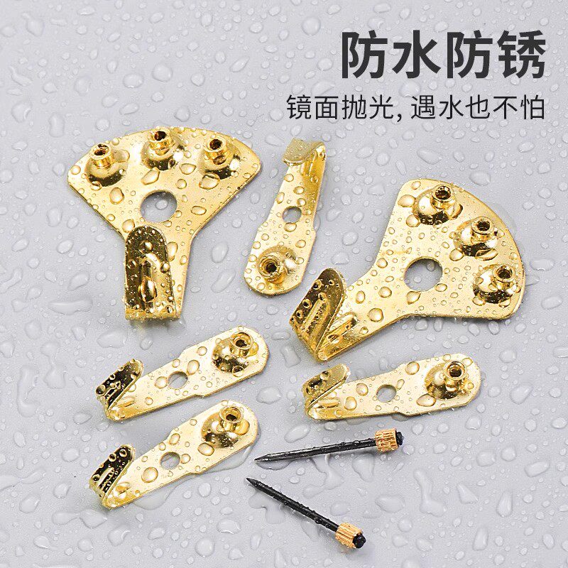免打孔强力金属挂画勾水泥墙十字绣无痕钉钩婚纱照墙钩隐形挂钩子