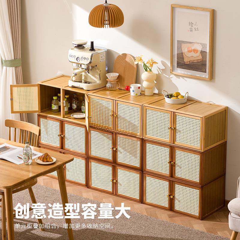 模块柜多功能自由组合柜电视柜收纳书柜飘窗柜客厅家用格子矮书架