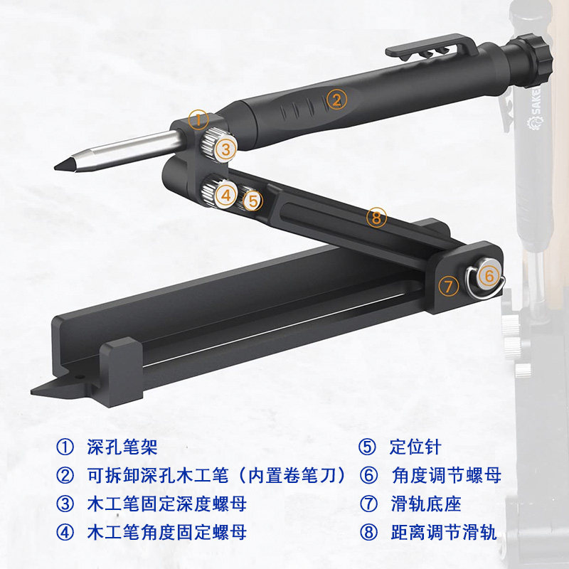 轮廓取型器万能多功能木工圆规划线神器衣柜收口画线辅助器划规