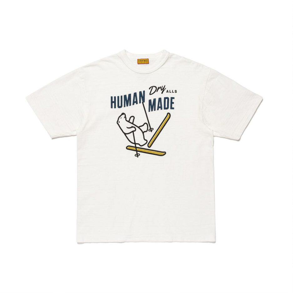 HUMANMADE【现货圆筒版型】北极熊印花竹节棉男女短袖T恤宽松圆领