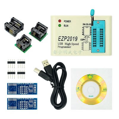 EZP2019高速SPI FLASH编程器 24/25/93 bios 25T80烧录 脱机复制
