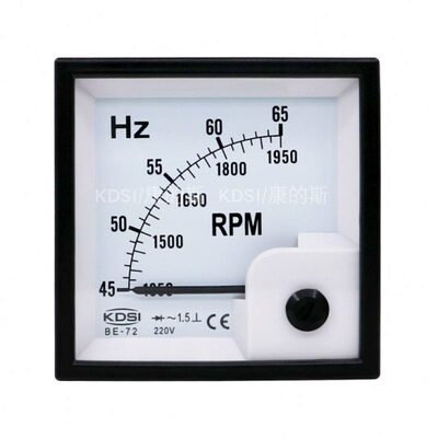 厂家供应 指针式表BE-72 45-65HZ 1350-1950RPM 220V频率表转速表