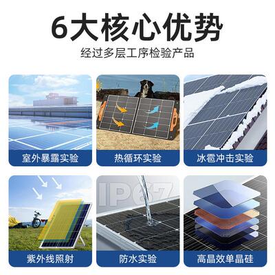 30W晶硅太电阳能池板单光伏组件10W4060W路灯监控W户外JCN-M30手