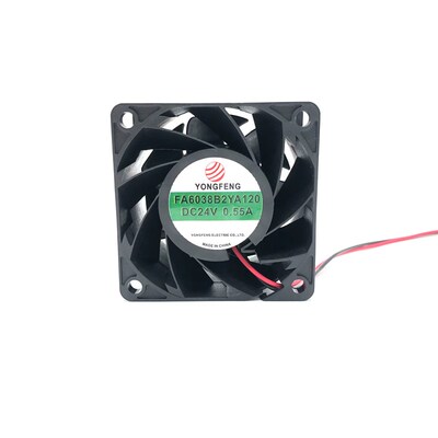 YONGFENG FA6038B2YA120 DC24V 0.55A 6038 大风量变频器散热风扇