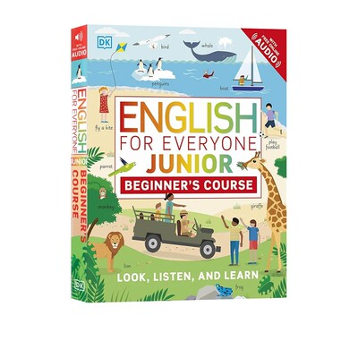 英文原版 DK新视觉 English for Everyone Junior: Beginner's Course 人人学英语低幼版 儿童亲子英语学习带插图 精装