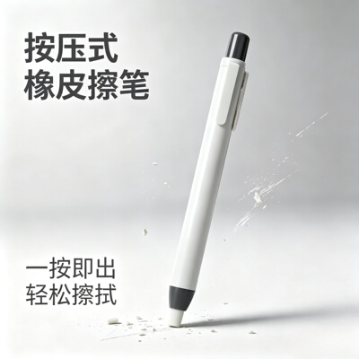 【老师推荐】按动磨砂橡皮笔多种字迹修改擦除学生橡皮擦笔JW3