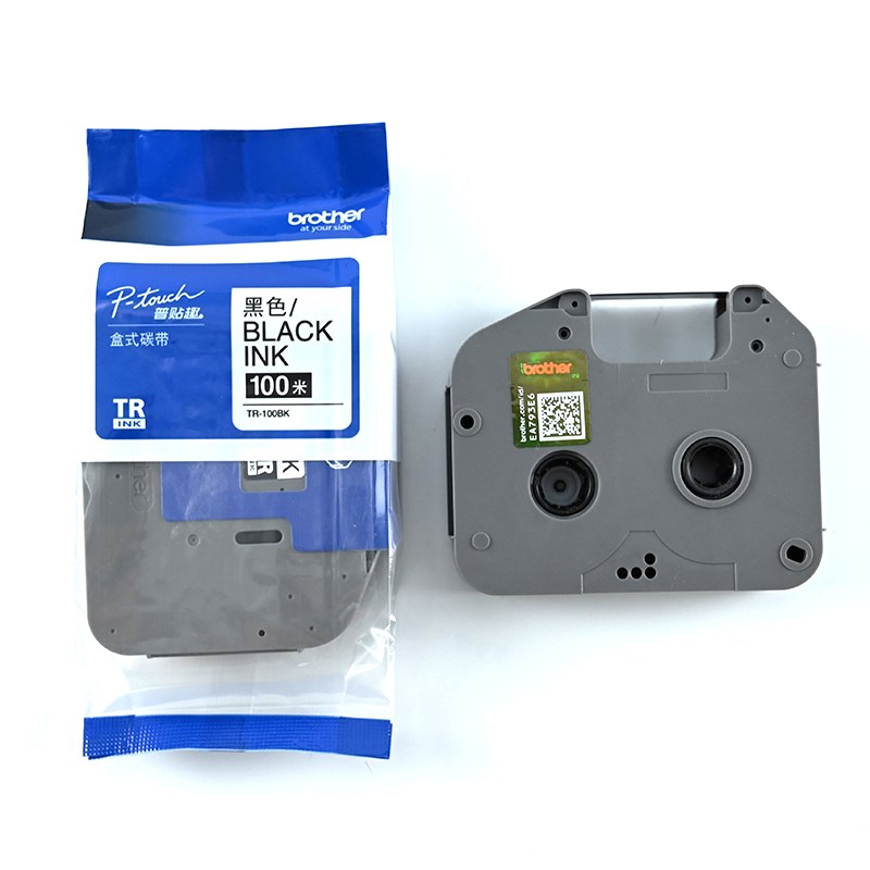 原装正品线号机色带TR-100BK E800TK号码管打印机耗材 黑色碳带