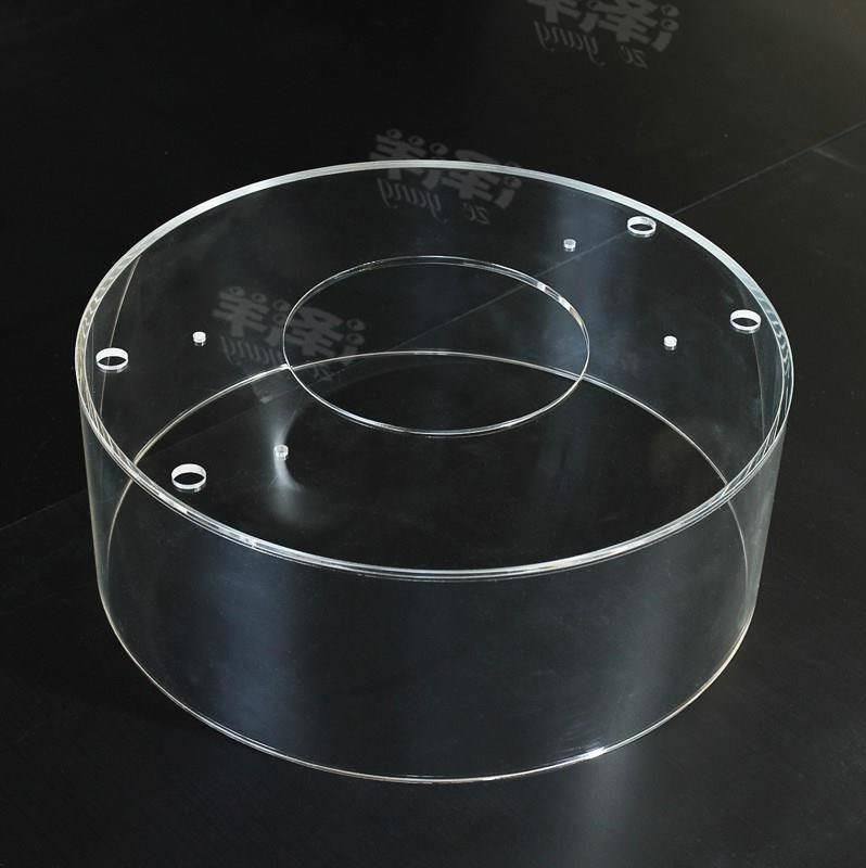 定做亚克力管有机玻璃棒透明圆柱形容器罩子方形盒子带盖圆桶法兰