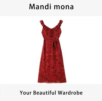 Mandi mona /【幽兰茉莉】气质名媛设计感连衣裙 MM409W111
