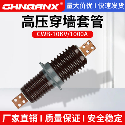 CWB-CWW-10KV/800A1000A-1250A户外12KV防污型高压铜排穿墙套管