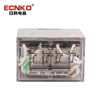 ECNKO 14脚中间继电器 HH64P DC12V 24V 110V AC220V 380V 10A 36