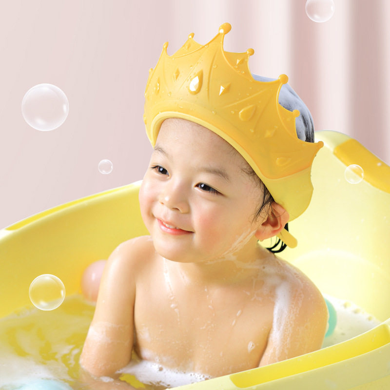 儿童浴帽护耳型可调节宝宝洗发小孩子洗头帽洗头洗发帽