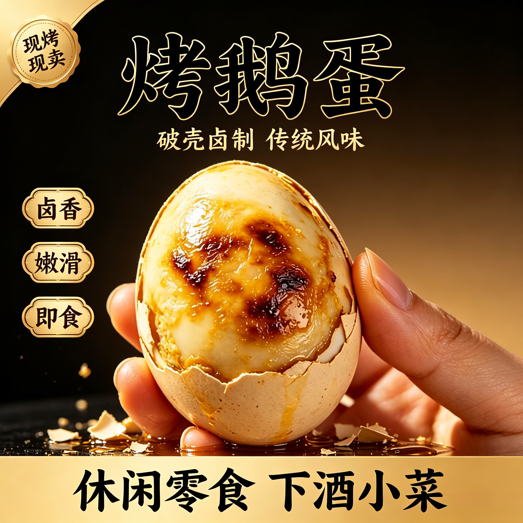 正宗东北烤鹅蛋老字号独立包装五香卤特色熟食大号烤鹅蛋五香入味