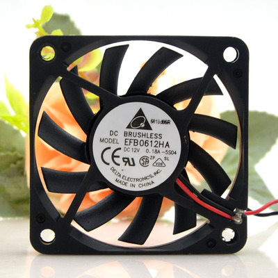 原装台达 EFB0612HA 6010 12V 0.18A 6CM 超薄 机箱 散热设备风扇