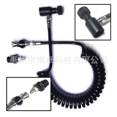 甄选PAINTBALL通气软管3.5米彩弹比赛螺旋软管亚马逊速卖通EBAY