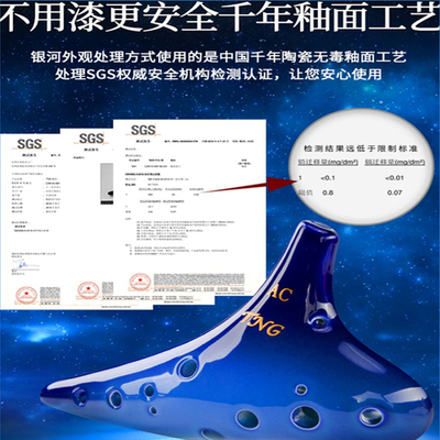 TNG陶笛12孔AC调初学入门专业银河款十二孔陶笛中音C调演奏精品