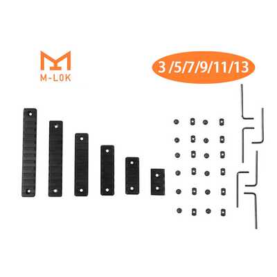 铝合金M-LOK皮轨 Mlok 3/5/7/9/11/13槽导轨可搭配  M-lok配件