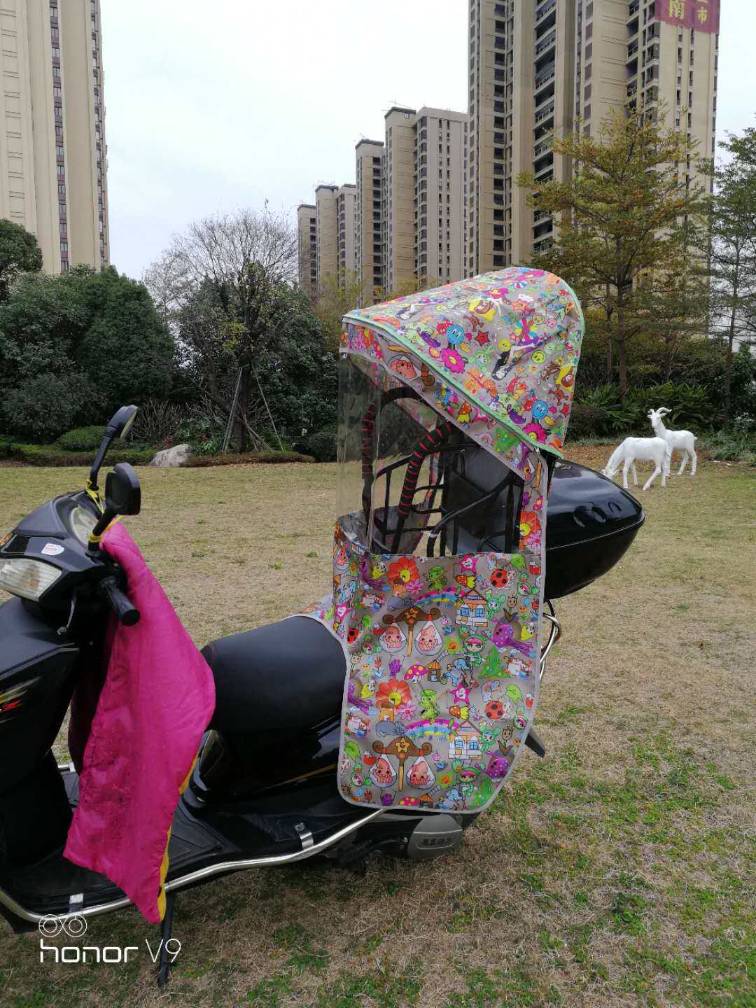 自行车电动车儿童坐椅后置座椅雨棚 双层雨棚 加长(不包含座椅)