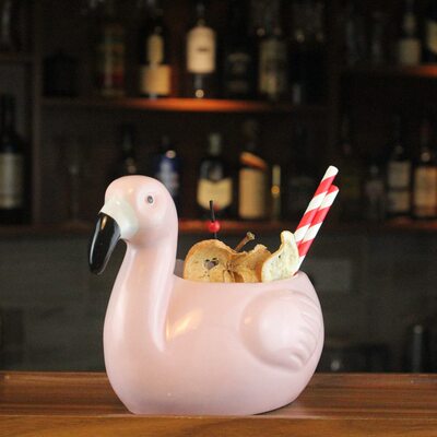 甄选金铭轩 创意提基杯夏威夷陶瓷杯个性火烈鸟杯鸡尾酒杯TIKI mu