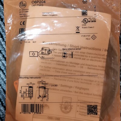 祇卖IFM易福门传感器O6P204 O6E301  O6S301现货