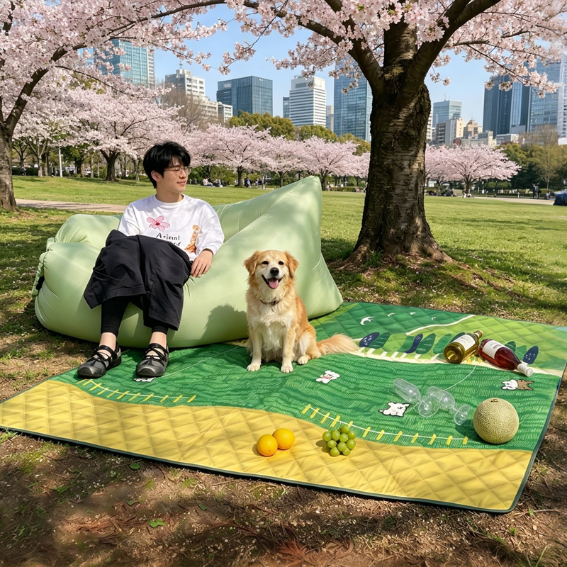 野餐垫防潮垫加厚户外露营垫帐篷地垫便携野炊春游草坪垫子可折叠