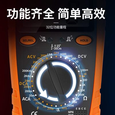 甄选NJTY矿用万用表直流2000伏大量程万能表1000v1500v压光伏表防