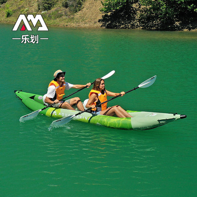 Aqu橡Marina/乐划斗鱼皮划艇单气充人船双人船三人a皮艇独木舟