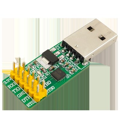 USB转2路串B US口转串口 TTL CH342F载下 线 串口模块异步串口